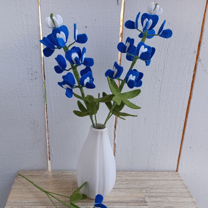 Felt Bluebonnet Single Flower Stem - Etsy