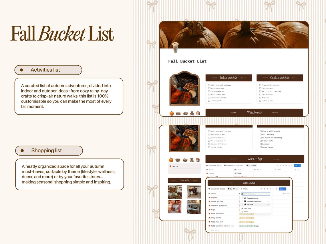 Notion Template Planner - Your Cozy Autumn Journal: Journal Entries ...