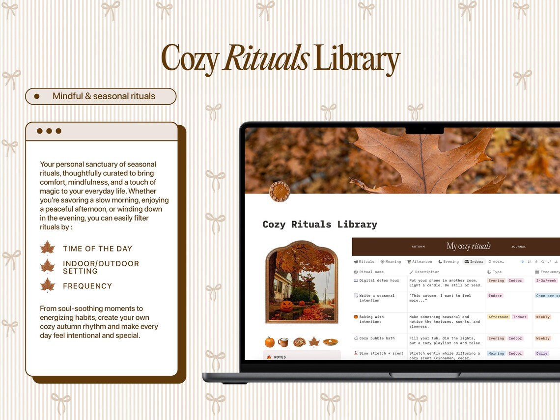 Notion Template Planner - Your Cozy Autumn Journal: Journal Entries ...