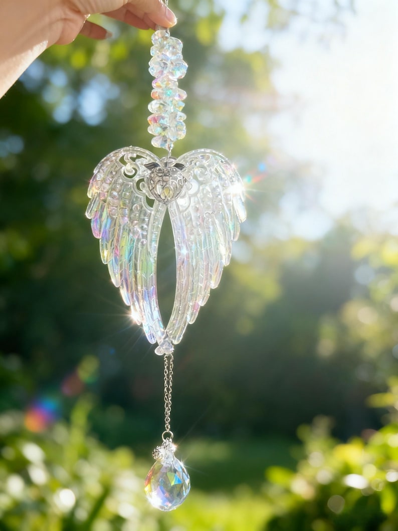 Personalized Angel Wing Wind Chime With Ashes/hair Storage Vial, Custom ...