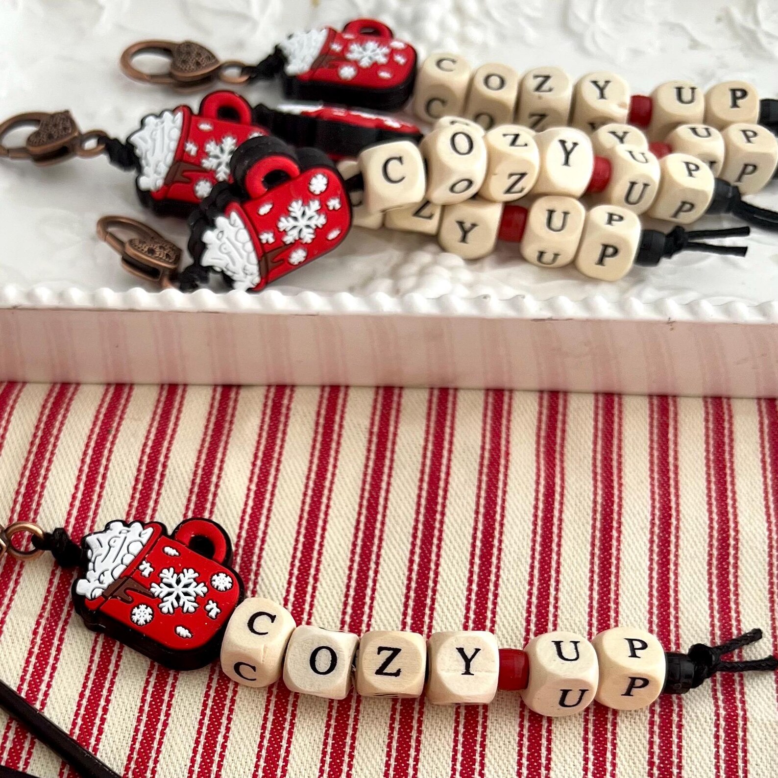 COZY UP Christmas Fob - Etsy