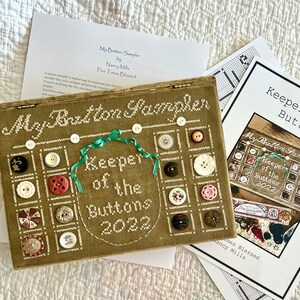 My Button Sampler, Keeper of the Buttons Cross Stitch Chart - Etsy