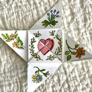 Victorian Puzzle Purse Folded Card - Etsy