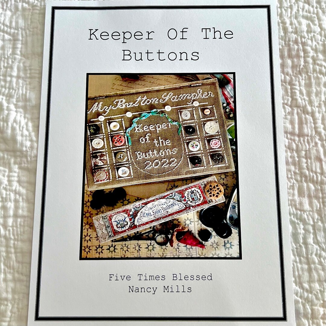 My Button Sampler, Keeper of the Buttons Cross Stitch Chart - Etsy