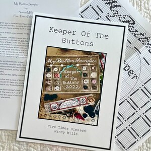 My Button Sampler, Keeper of the Buttons Cross Stitch Chart - Etsy