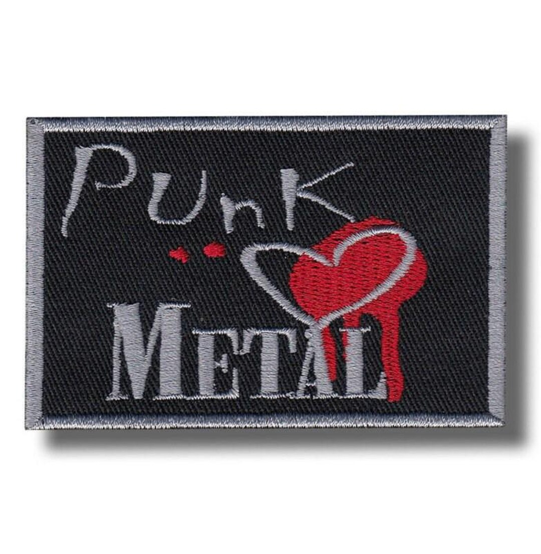 Punk Metal Embroidered Patch Badge Iron on Applique 74fc5d - Etsy