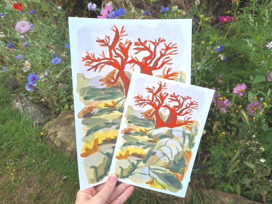 Baobab Tree Art Print, Archival Matte Paper, A5/A4 - Etsy