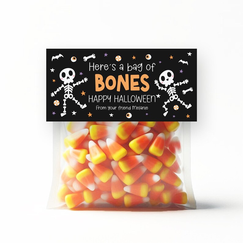 Halloween Treat Bag Topper Printable Halloween Party Favors Instant ...