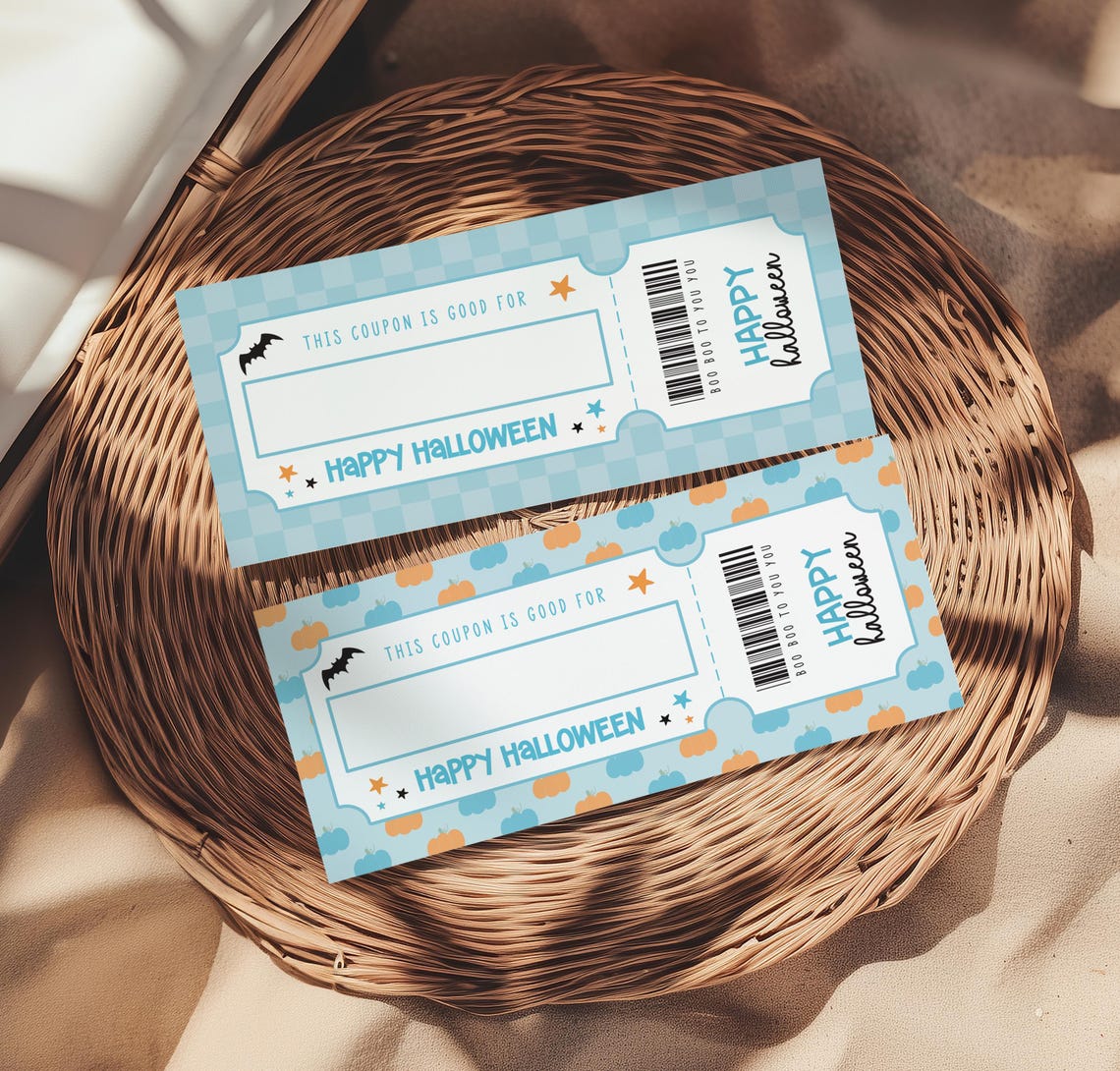 Printable Halloween Boo Bucks Coupons: Kids Gift Coupon Book (PDF ...