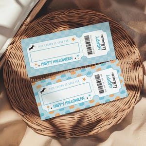 Printable Halloween Boo Bucks Coupons: Kids Gift Coupon Book (PDF ...