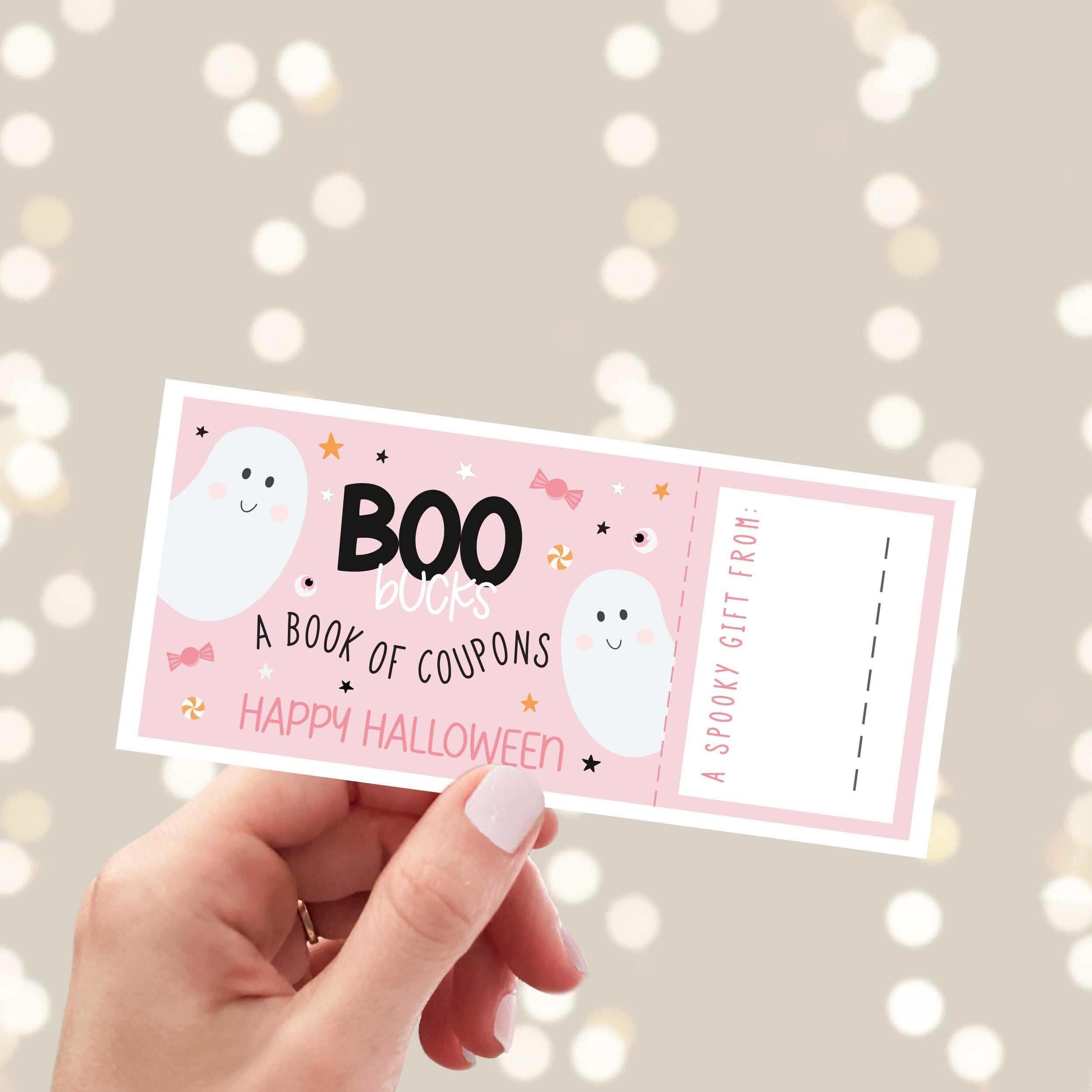 Halloween Coupon Printables Boo Bucks for Halloween Gift, Coupon Book ...