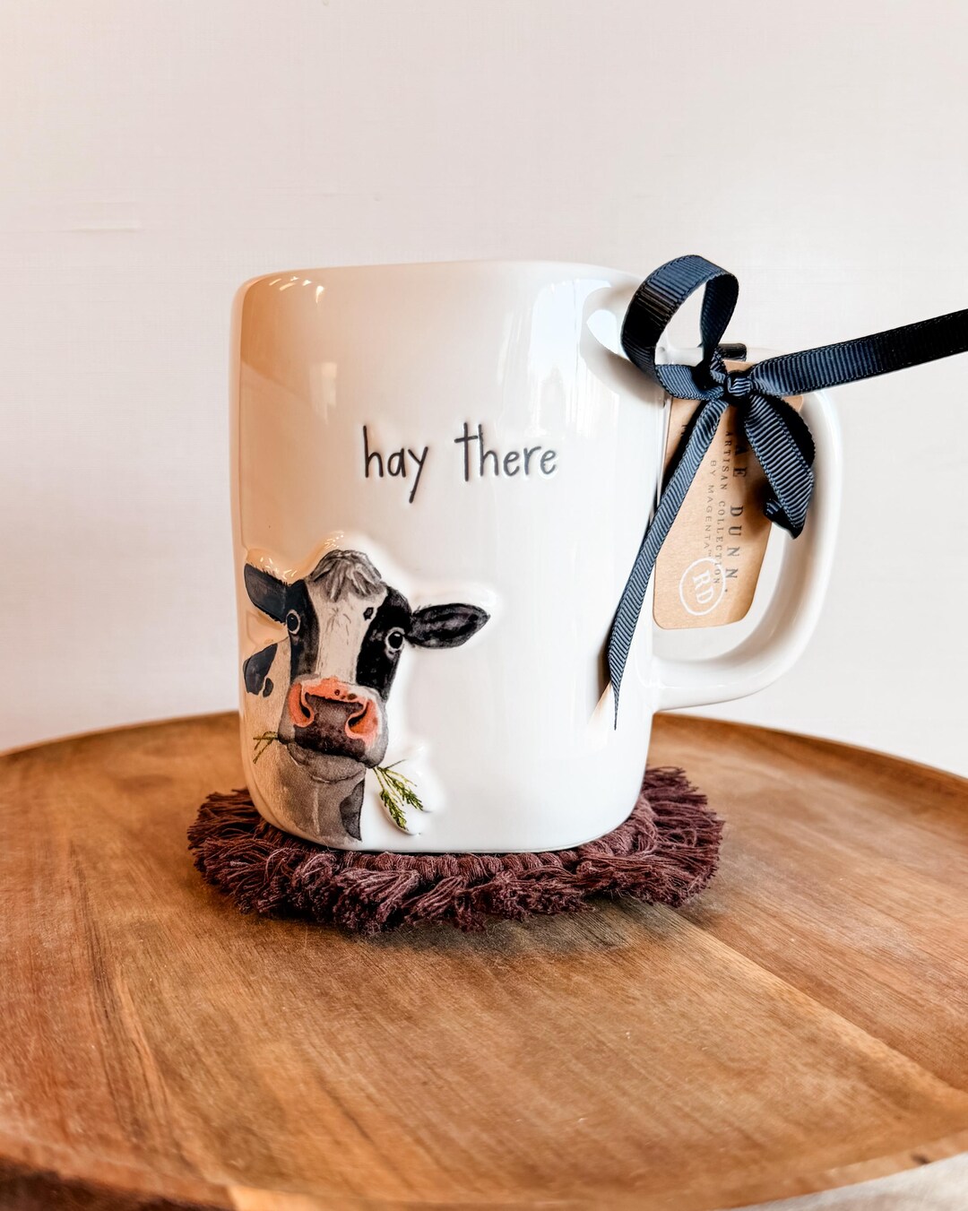 Hay There Cow Mug | Rae Dunn Farmhouse Coffee Cup | Farmhouse Cow Mug ...