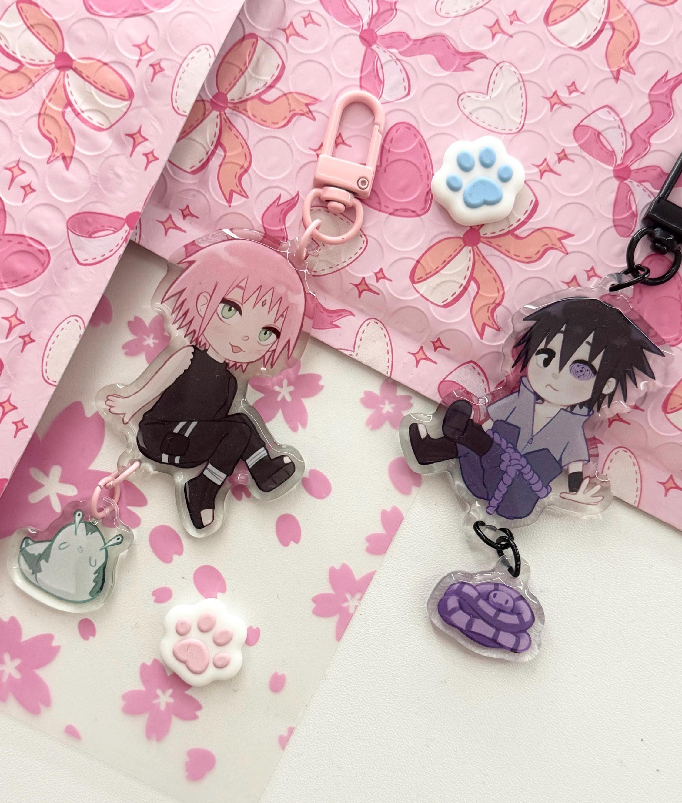 Chibi Ninja Anime Keychains With Charm - Etsy