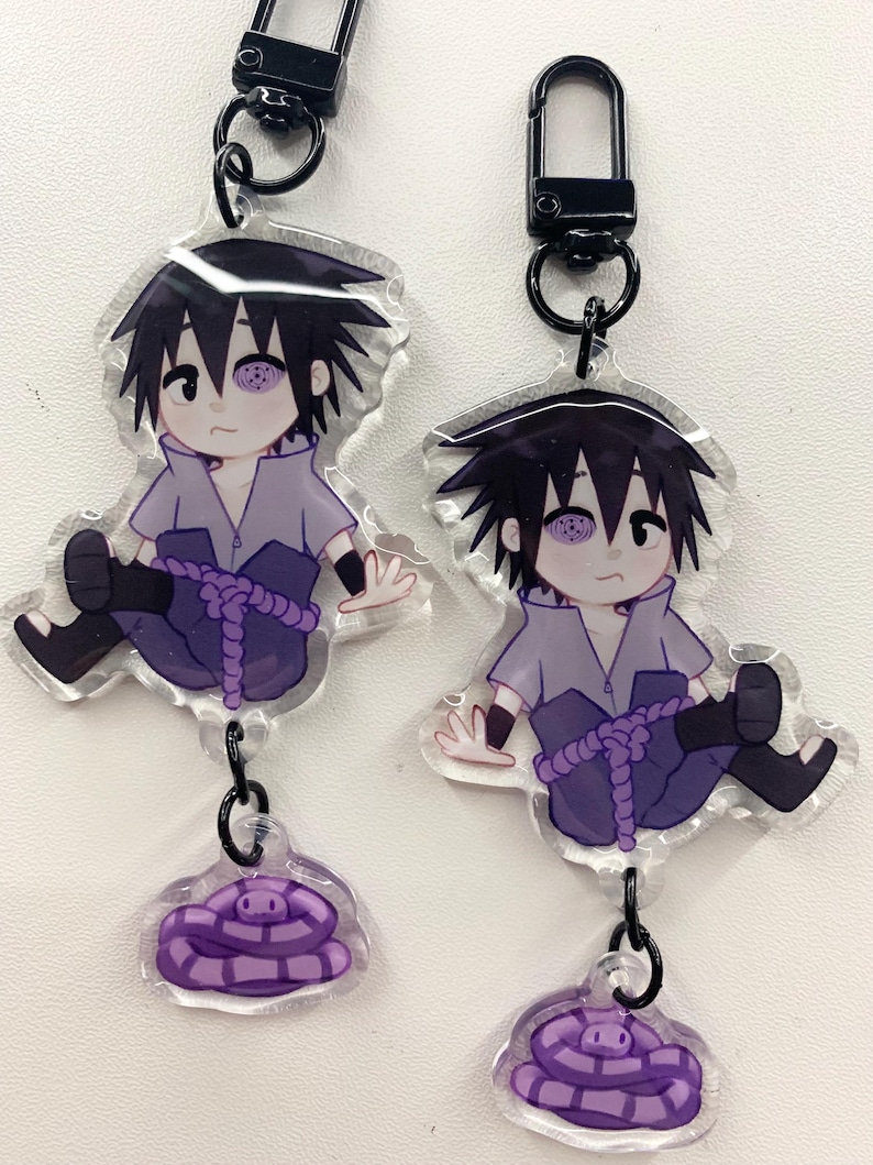 Chibi Ninja Anime Keychains With Charm - Etsy