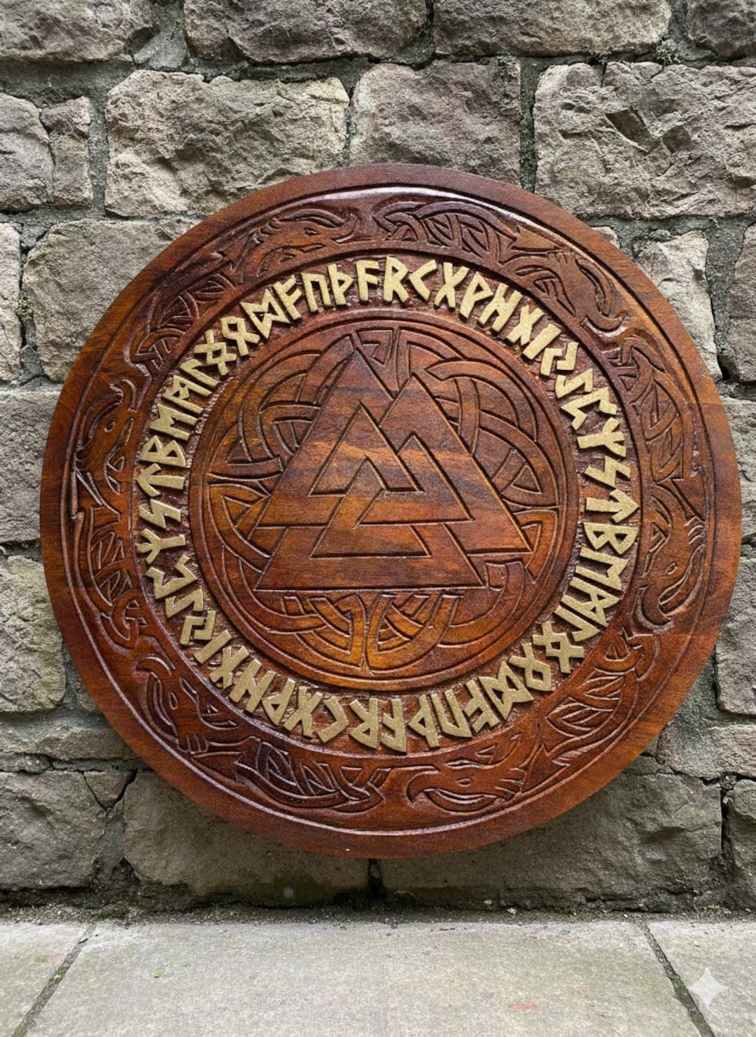 Handmade Rustic Viking Wooden Shield, Wall Decor,viking Wall Art ...