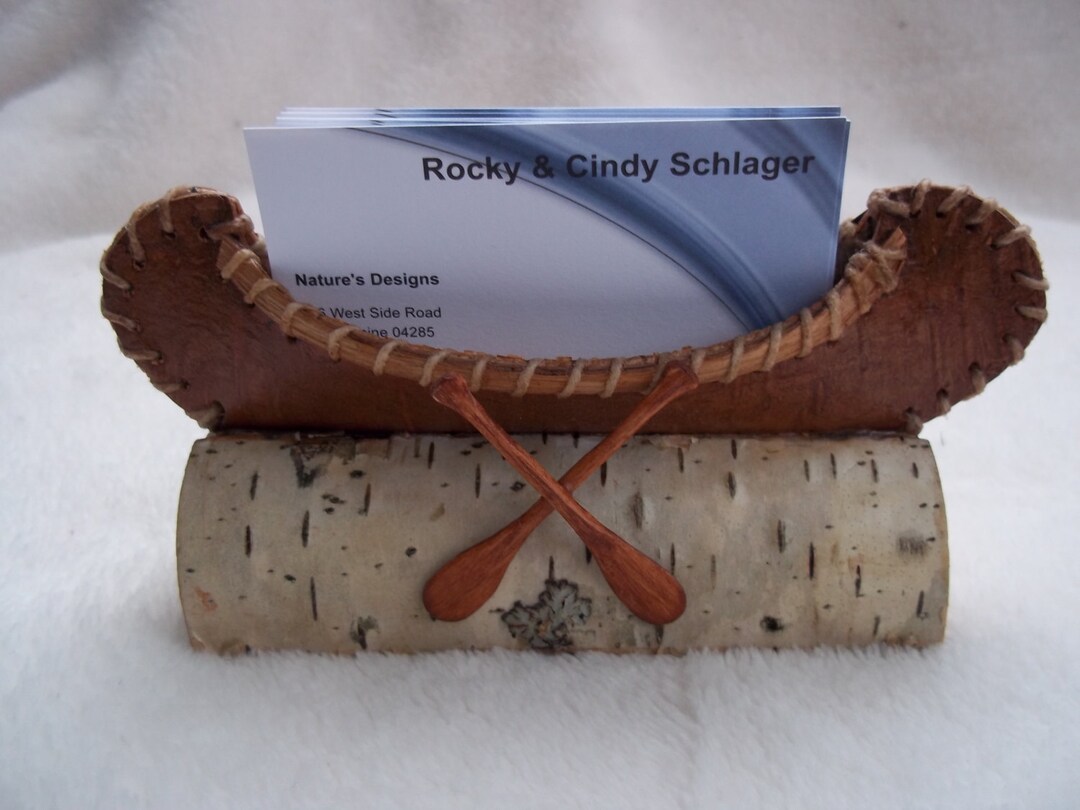 Maine Canoe, Birch Canoe Card Holder for Business Cards, Name Cards - Etsy