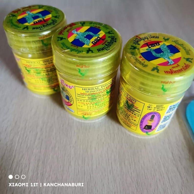 Thai Herbal Inhaler: Hong Thai Yellow Jar - Menthol Eucalyptus (pack of ...