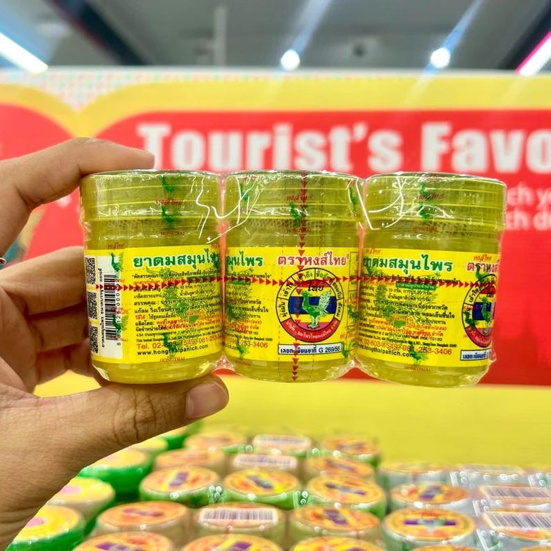 Thai Herbal Inhaler: Hong Thai Yellow Jar - Menthol Eucalyptus (pack of ...