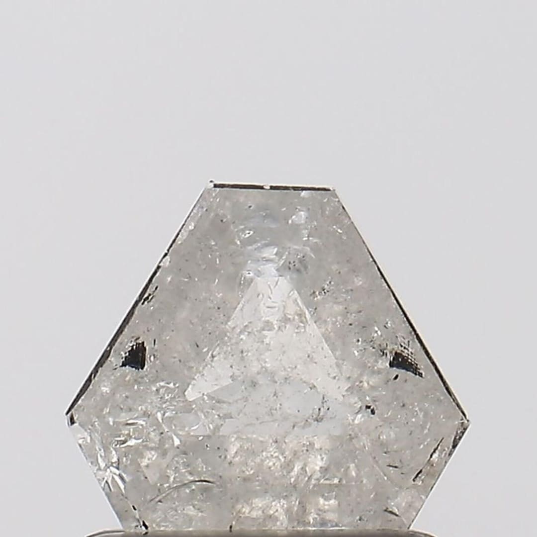 0.47ct'' Triangle Salt and Pepper Diamond Natural Loose Stone [5.5mm ...