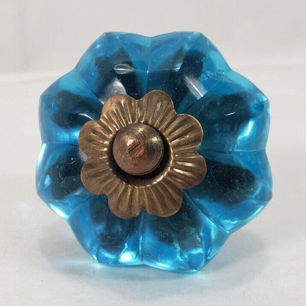Teal Glass Knobs - Etsy