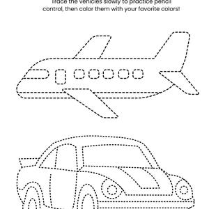 Printable Vehicle Matching Worksheets | Transportation Activities for ...