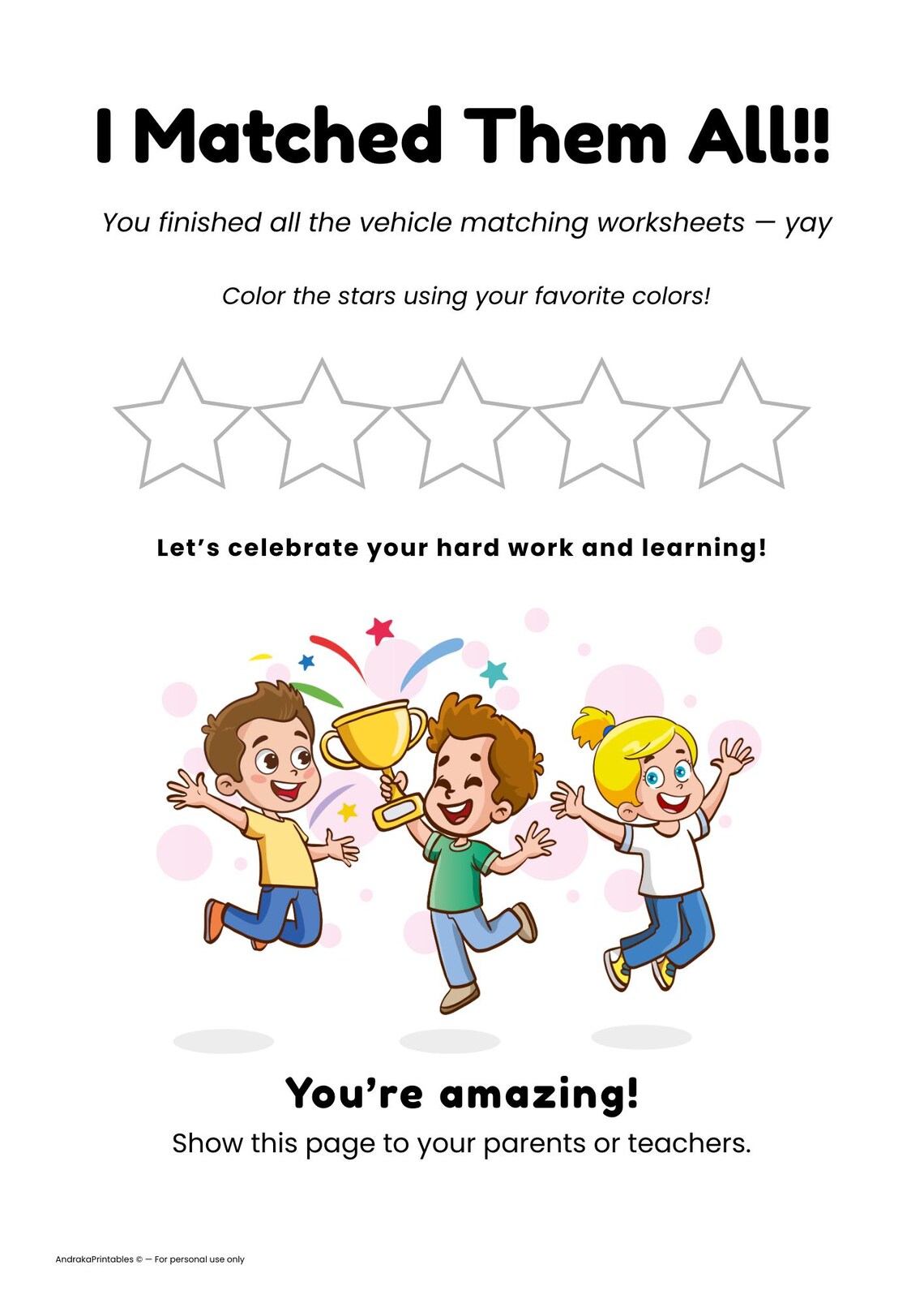 Printable Vehicle Matching Worksheets | Transportation Activities for ...