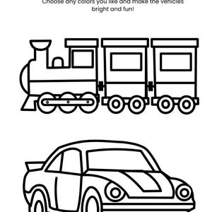 Printable Vehicle Matching Worksheets | Transportation Activities for ...