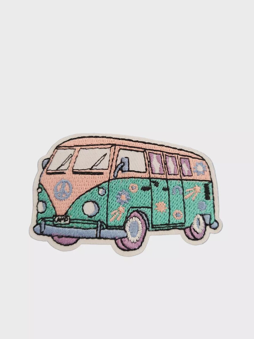 Pink Hippie Camper Van Patch: Retro Embroidered Iron-on - Etsy