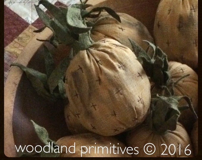 Woodland Cruddy Pineapple Digital Pattern to Create Primitive Pineapples From Homespun and Wool ...