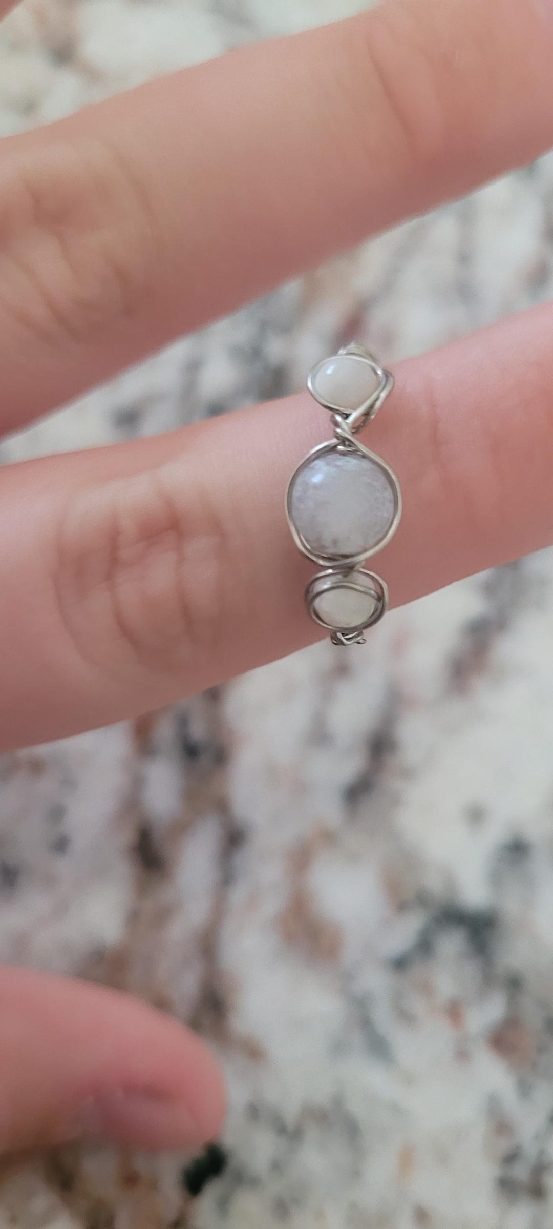 Three Stone Wrap Ring - Etsy
