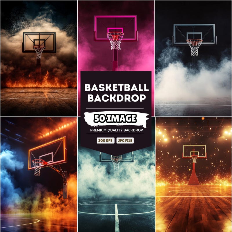 Basketball Backdrop - Etsy
