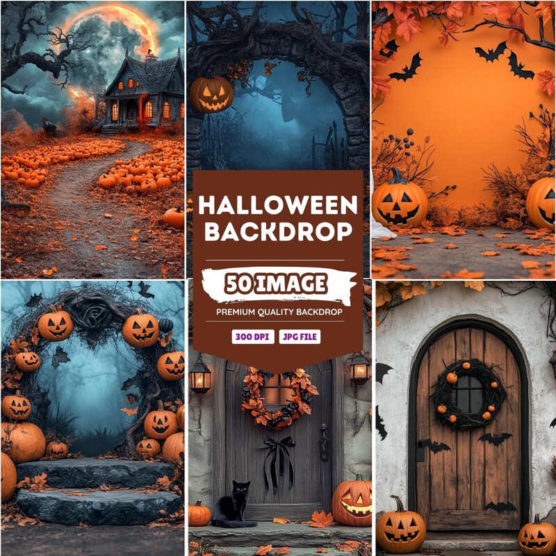 Halloween Photo Backdrop - Etsy