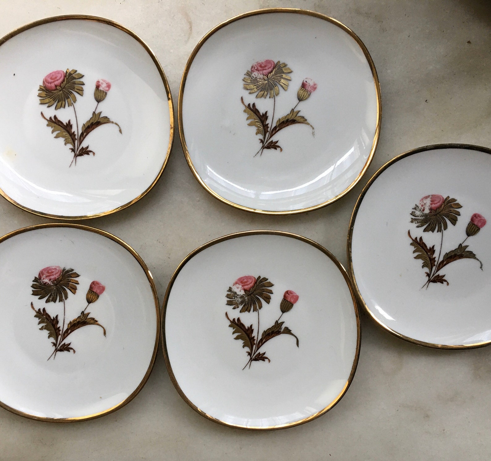 Vintage Winterling Bavaria China Set of Small Plates and a | Etsy