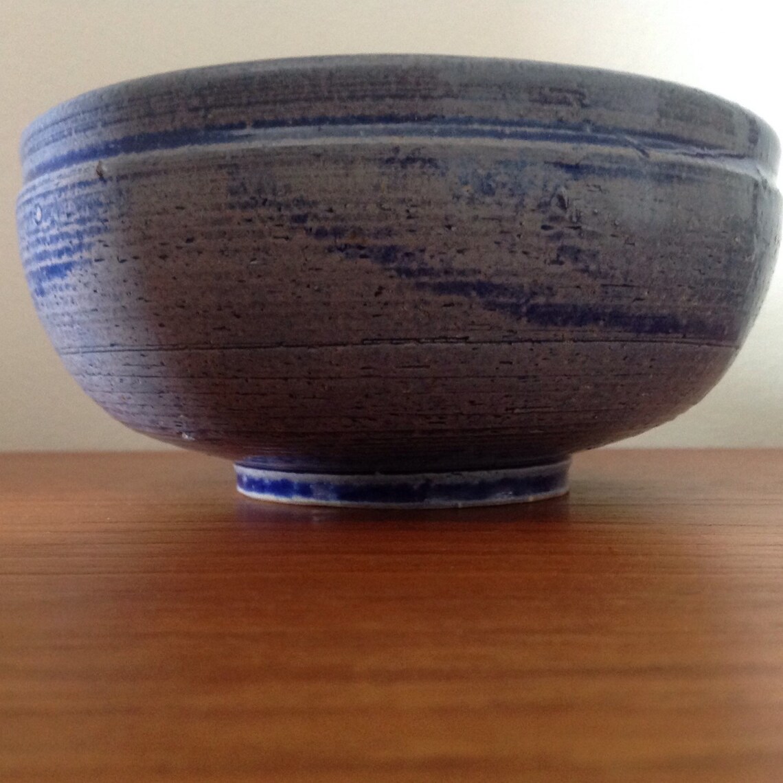 Vintage 1982 American Blue Ceramic Bowl Art Pottery | Etsy