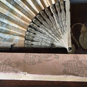 Antique French Paper Fan With Original Box - Etsy