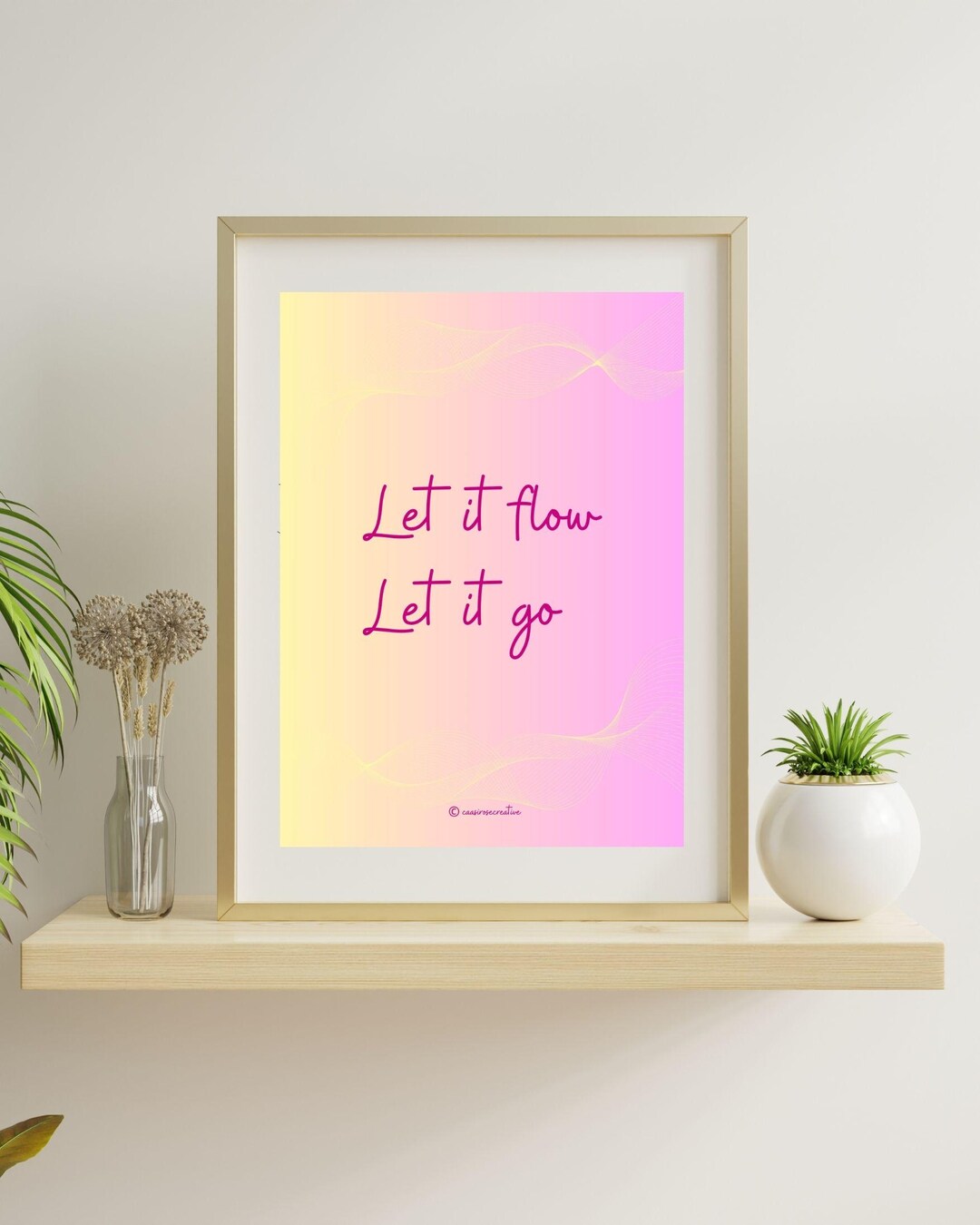 Let It Flow, Let It Go – Printable Minimalist Poetry Wall Art | Soft ...