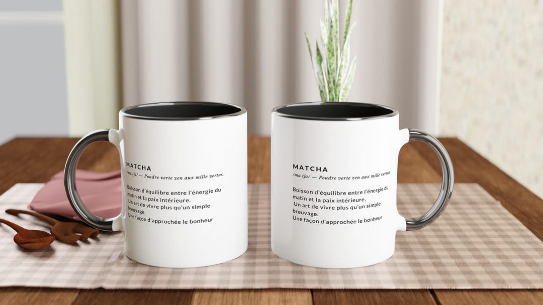 "matcha Definition" Mugs - Elegant Cups Inspiring Green Tea Lovers ...