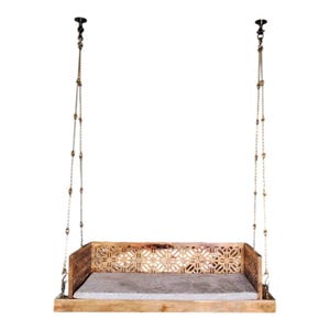 Mango Wood Indoor Jhula Swing: Balcony Decor, Customizable - Etsy