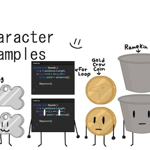 Bfdi/ii/object Show Character Asset Commission - Etsy