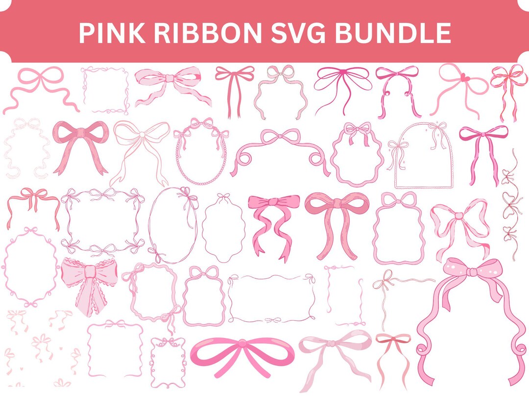 Boho Ribbon Svg Bundle,hair Vector, Wavy Borders,cut File for Cricut ...
