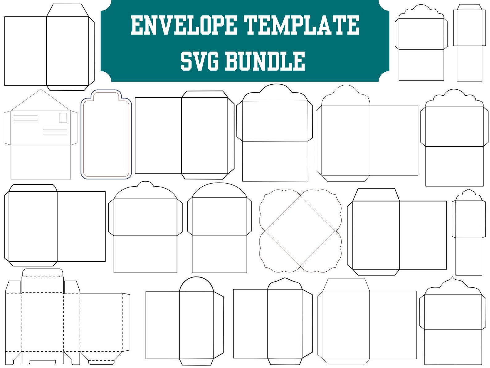 Envelope SVG Templates: Card & Money Envelopes (printable Files) - Etsy