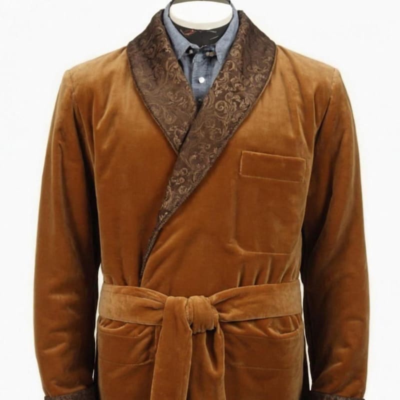 Velvet Smoking Robe - Etsy
