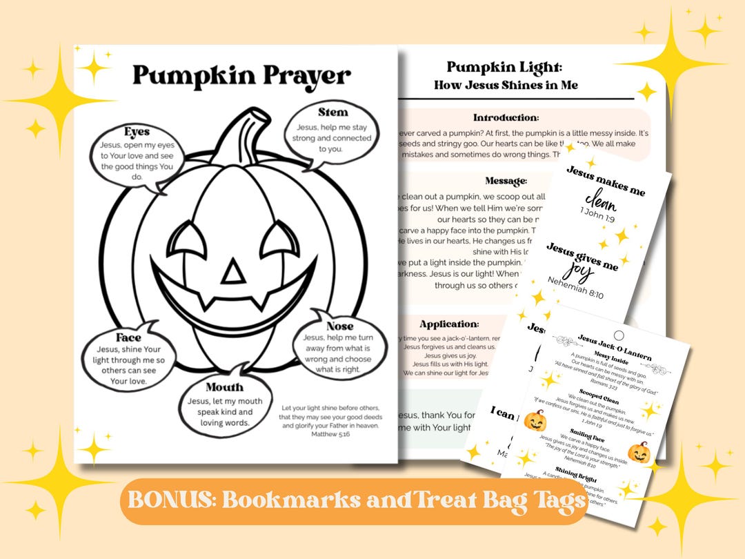Halloween Prayer Craft, Christian Fall Craft, Sunday School Halloween ...