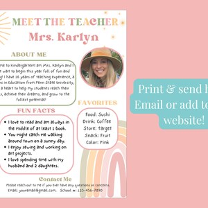 Editable Boho Meet the Teacher Template: Back to School Introduction ...