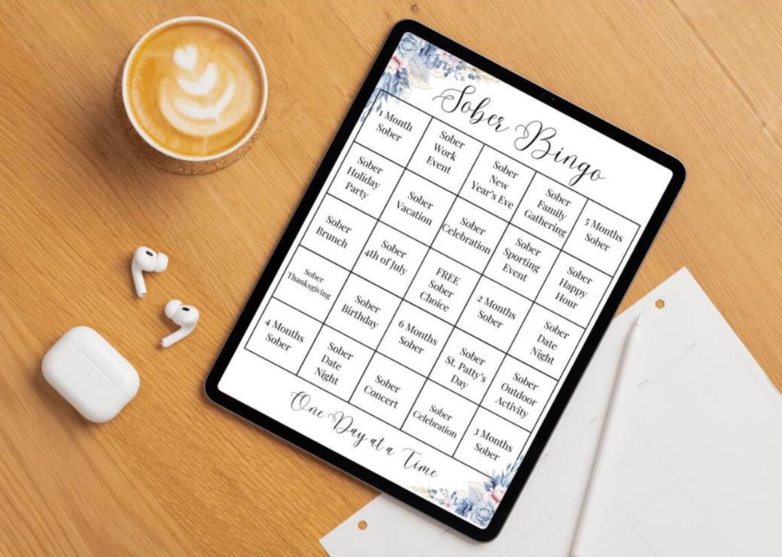 Editable Sober Bingo: Printable Recovery Game (PDF) - Etsy
