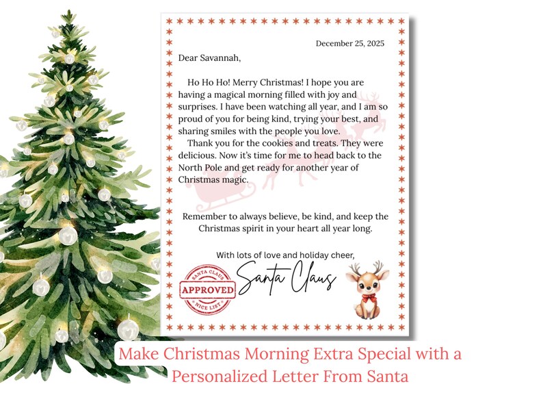 Editable Letter From Santa, Christmas Morning Tradition, Christmas ...