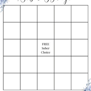 Editable Sober Bingo: Printable Recovery Game (PDF) - Etsy