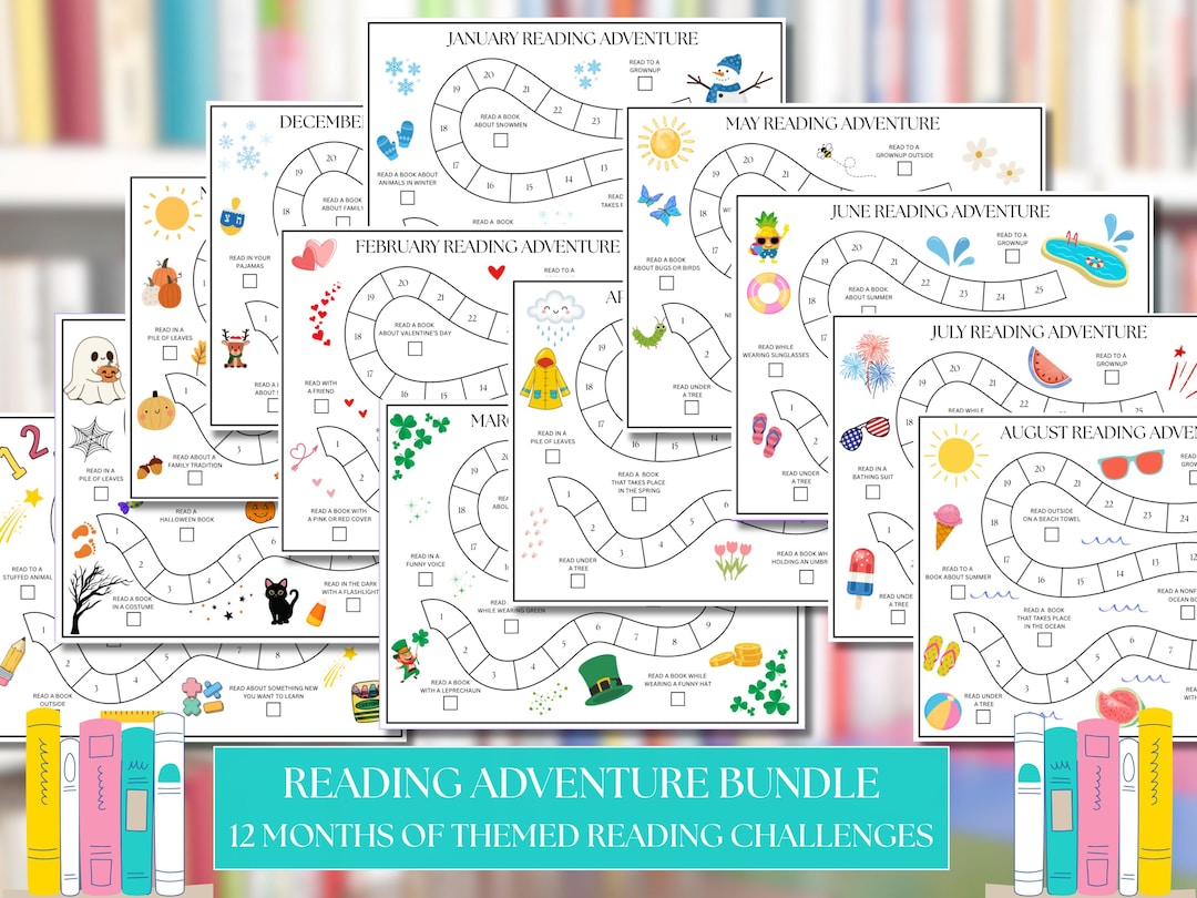 Monthly Kid Reading Challenge, Themed Reading Challenges for Kids ...