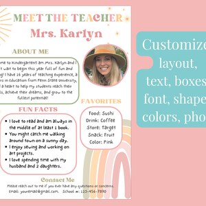 Editable Boho Meet the Teacher Template: Back to School Introduction ...