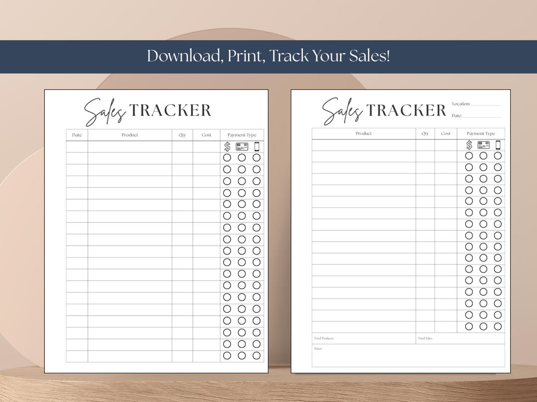 Small Business Sales Tracker, Printable Sales Tracker, Sales Record PDF ...